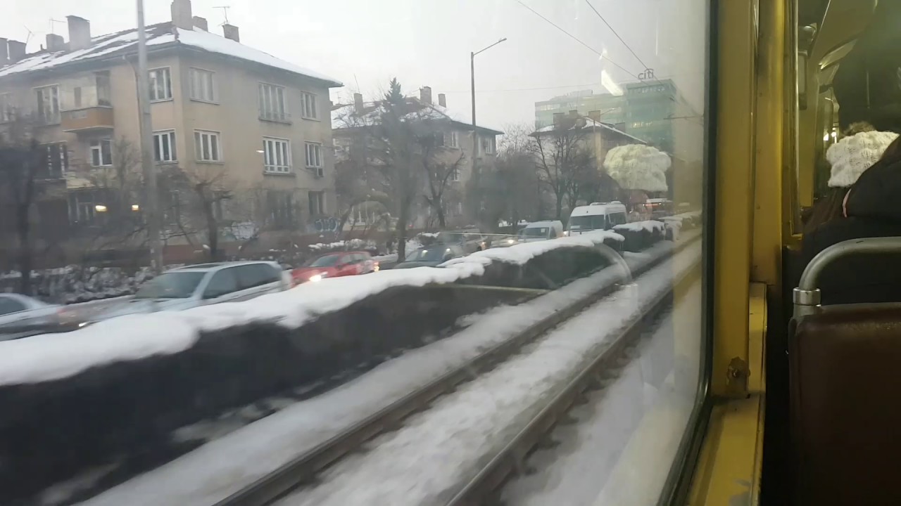 Трамвай София Линия 23 ул. Обиколна- Младежки Театър с трамвай Düwag GT8| Sofia Tram Line 23 ...