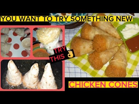 Smokey Chicken Cheesy Cones | Chicken Smokey Cone | Chicken cheese Cone ...