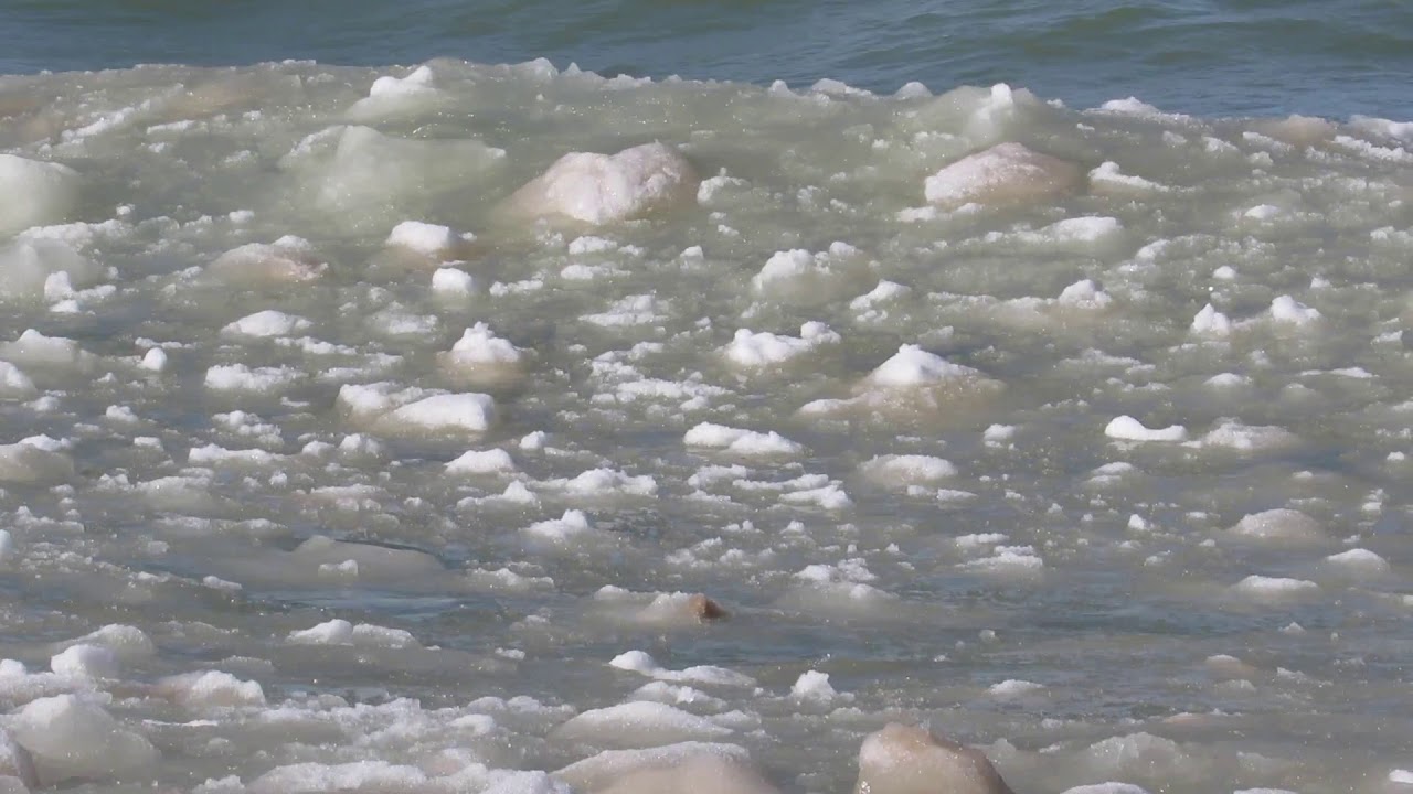 Ice Boulders in Lake Michigan 2020 - YouTube