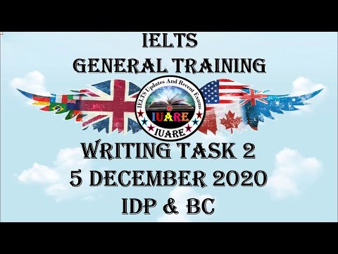 IELTS Exam, Writing Task 2, General Training, 5 December 2020, INDIA ...