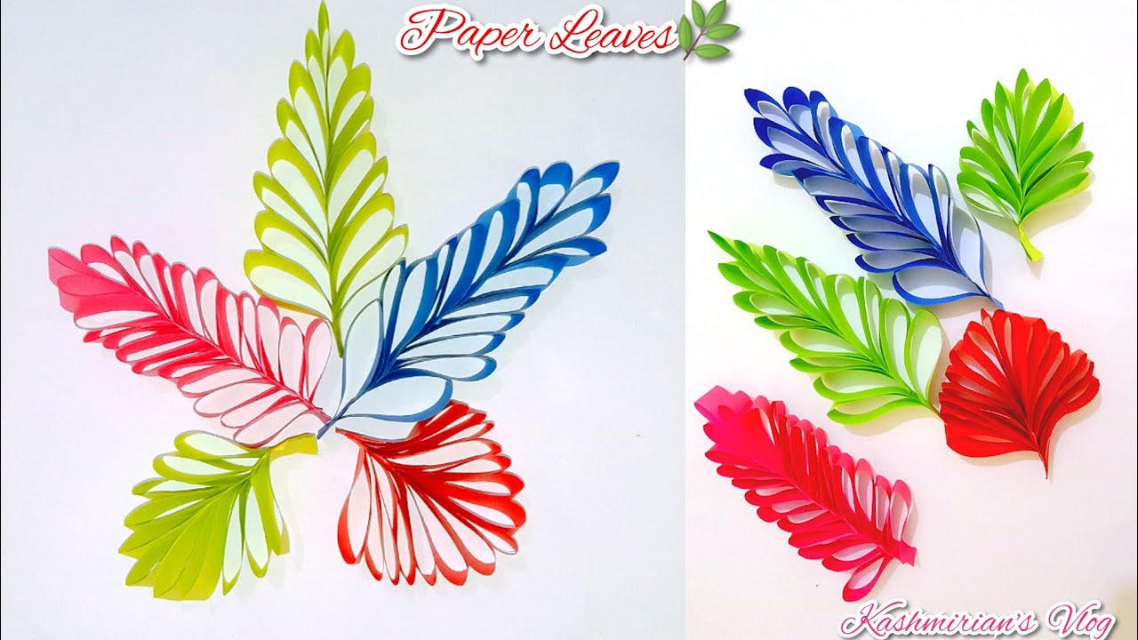 Diy Papers Leaves || Easy Handmade Papers leaves || Home Decoration ...
