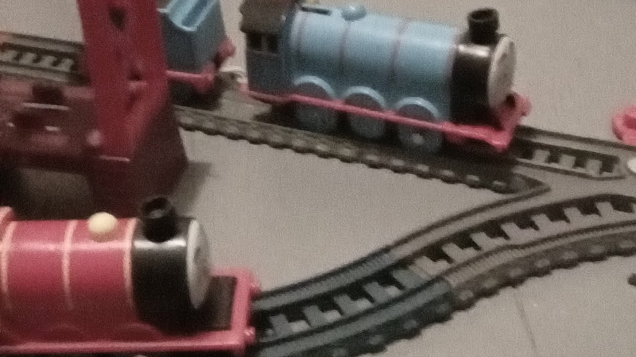 trackmaster sodor race reboot James vs reboot gordon - YouTube