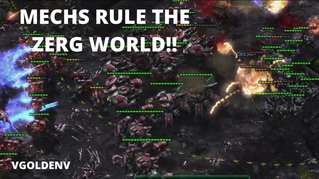 [STARCRAFT 2] MECHS RULE THE ZERG WORLD! MECH TERRAN VS ZERG ROACH ...