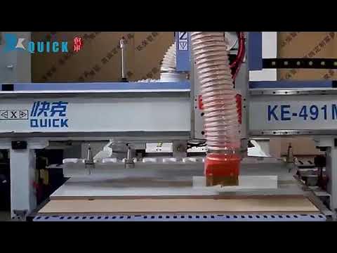 Quick auto loading &unloading atc cnc router machine - YouTube
