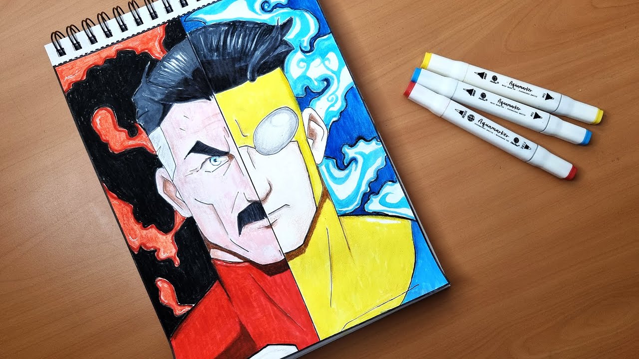 Drawing Omni-man and Invincible #omniman #invincible #drawing - YouTube