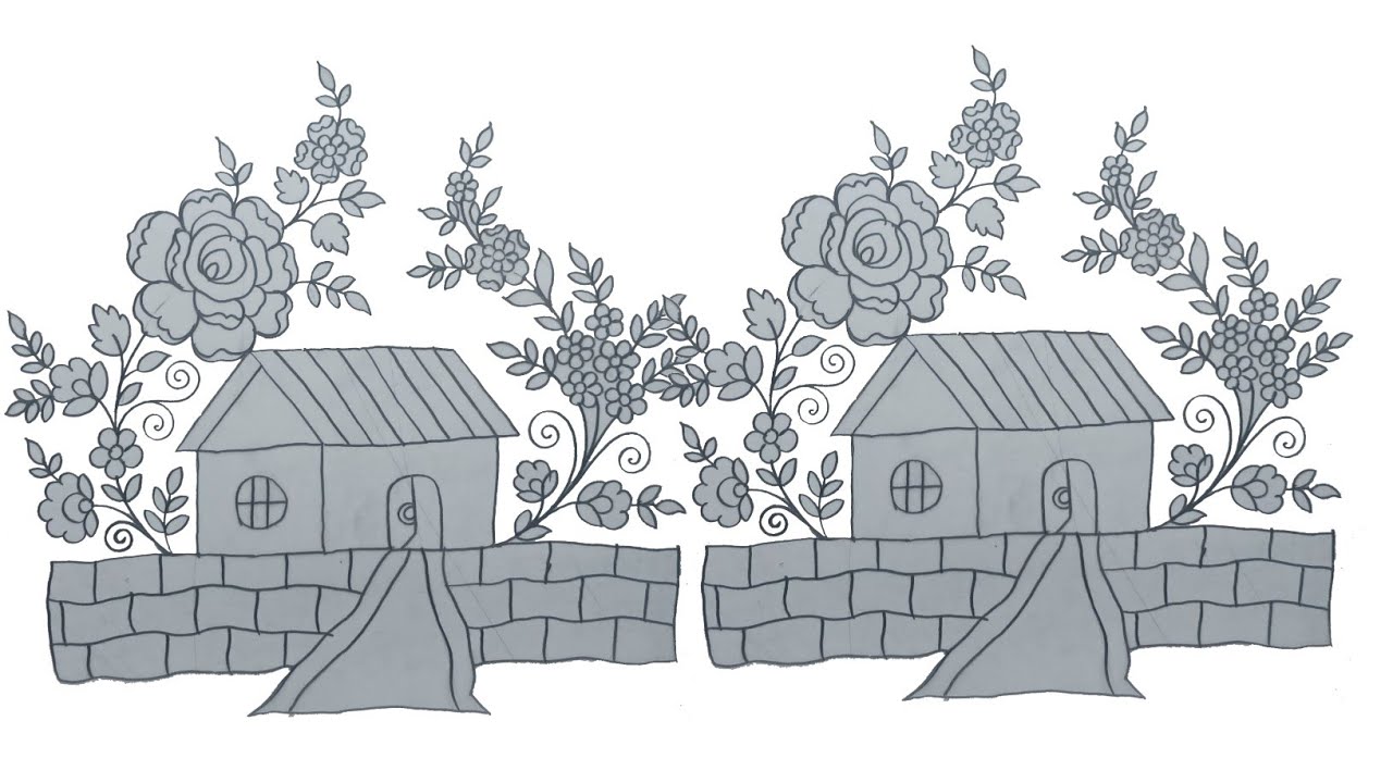 Beautiful House Hand Embroidery Unique Patterns Designs | How To Draw ...