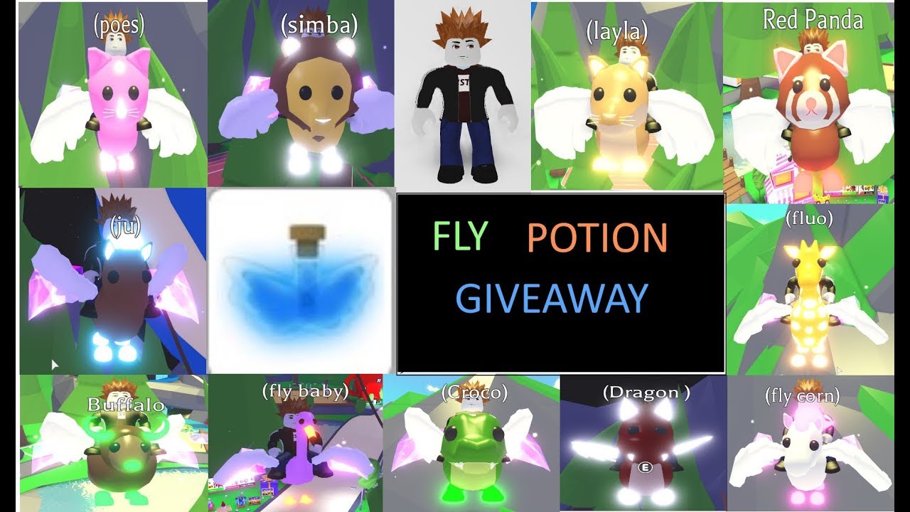 adopt me fly potion give away too late see next to win next week - YouTube