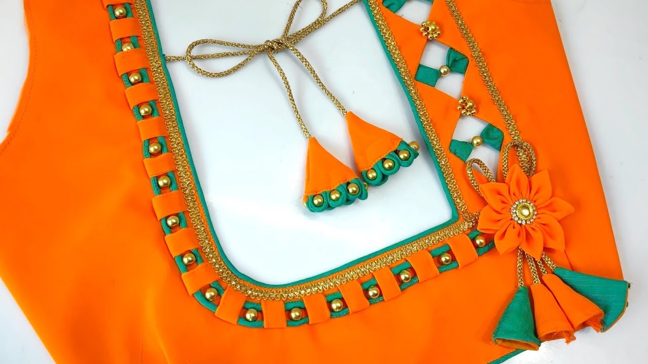 Latest model one side blouse back neck design | stitching designer ...