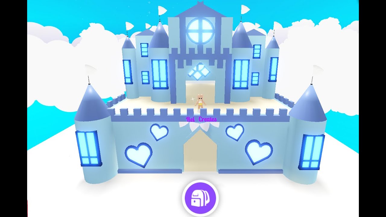 Adopt Me Speed Build : Easy Sky Castle Build 2 ( inside ) - YouTube