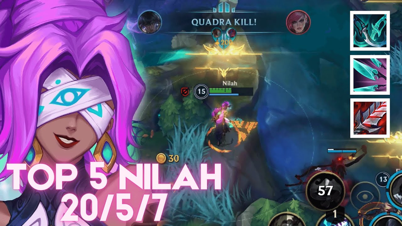 WILD RIFT | TOP 5 NILAH 100% PERFORMANCE RATE IN THE JUNGLE WITH THIS ...