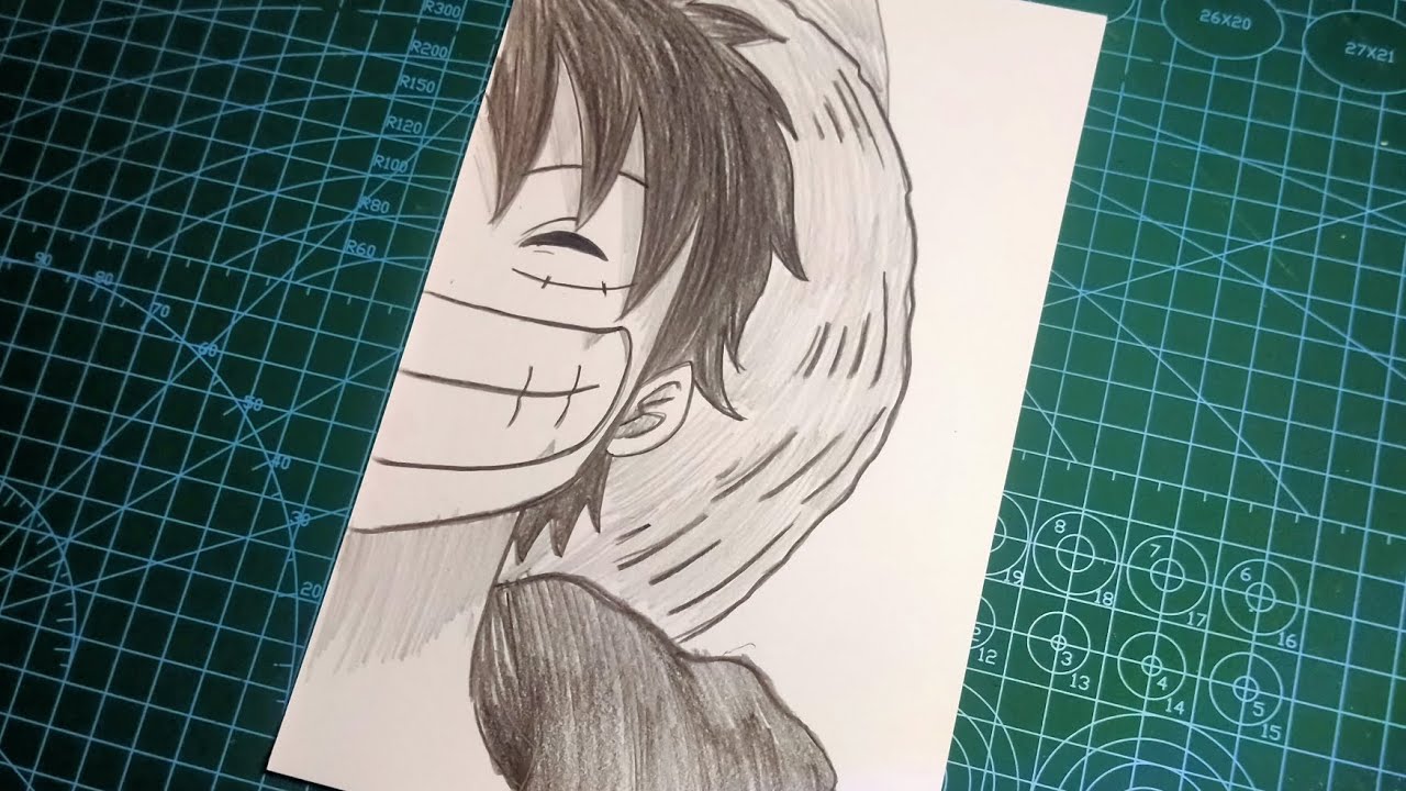 How to draw Luffy D" monkey anime drawing || one piece drawing for ...