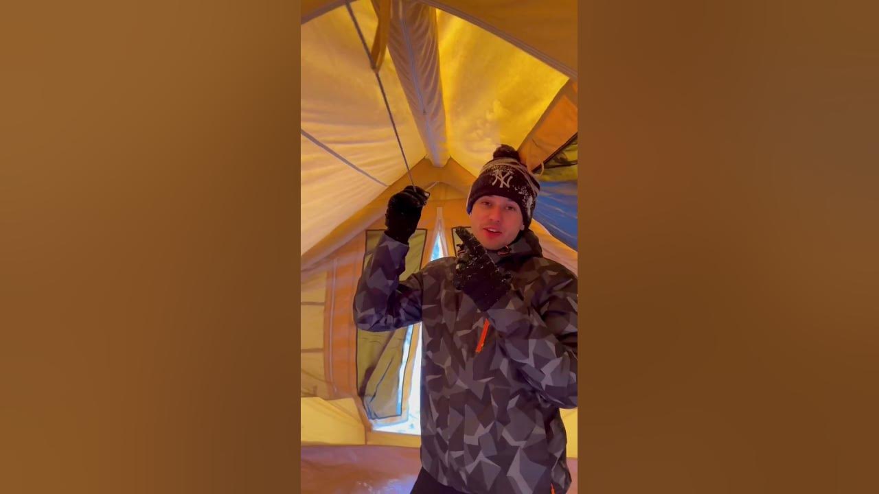 Огромная палатка в надувным каркасом! - YouTube