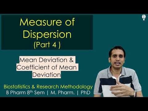 Measures of Dispersion (Part 4): Mean Deviation | Biostatistics and Research Methodology - YouTube
