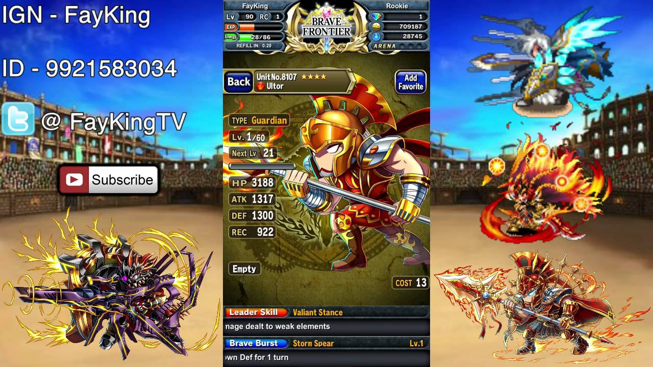 Ultor! Sparta is MINE!!!!!!! (Brave Frontier) - YouTube