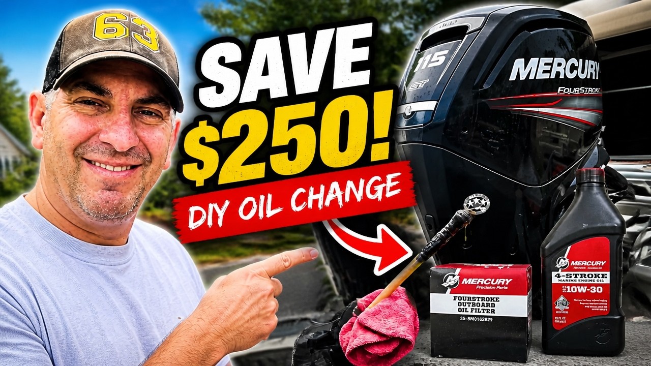 How To Change Oil Mercury 115 EFI Outboard Motor (DIY SAVE $250 BUCKS ...
