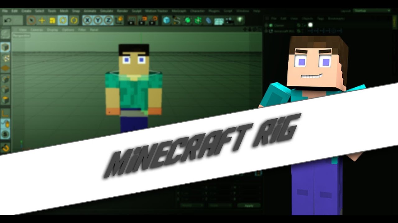 minecraft RIG V1.0 (BETA) para cinema 4d (by:THEnew CRAFT) | free ...