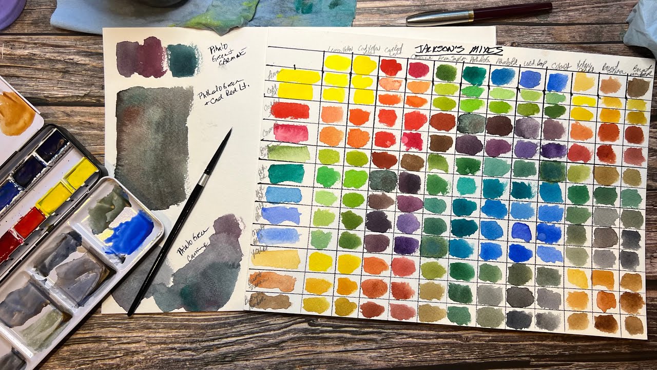 Jackson’s Artist Watercolors-Let’s Make Some Mixes! - YouTube