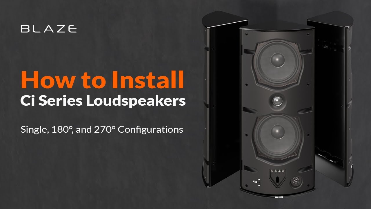 How to Install Ci Series Loudspeakers: Single, 180°, and 270 ...
