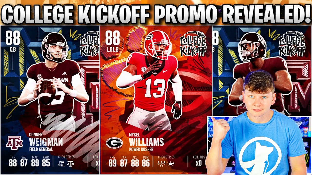 COLLEGE KICKOFF PROMO REVEALED! 88 MYKEL WILLIAMS, WEIGMAN, AND MORE ...