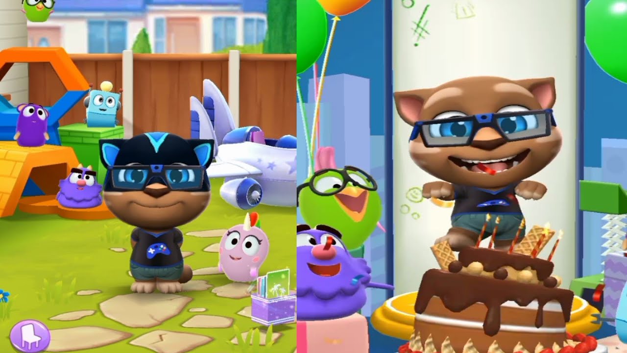 Talking Tom 2 the Happy birthday video gameplay 🎮 talking Tom 2 the new ...