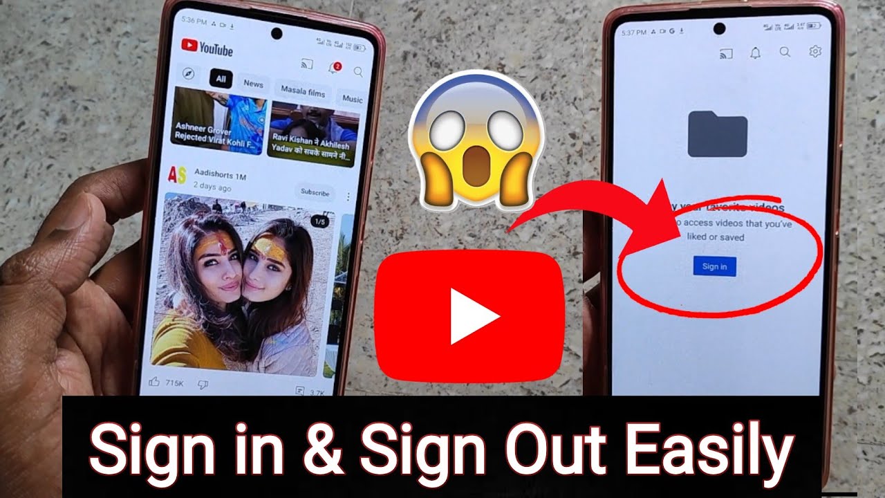 How To Sign Out YouTube Account 2024 || How To Logout Of YouTube ...