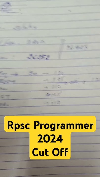 Rpsc Programmer 2024 cut off Result Rajasthan programmer #rpscprogrammer # ...