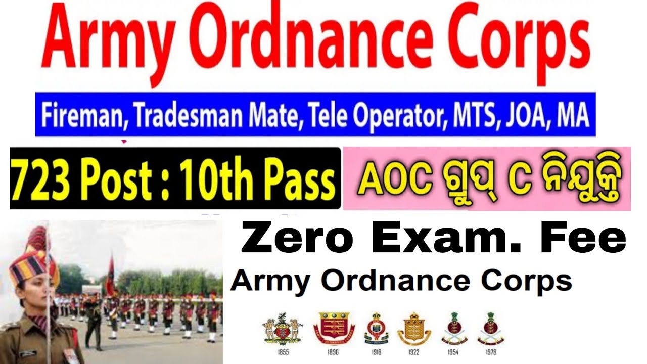 Army Ordnance Crops (AOC) Group C Recruitment 2024// Apply Online For ...