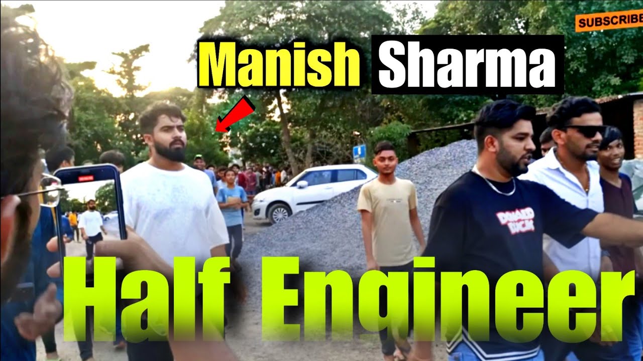 Half Engineer Manish Sharma In Elvish Yadav Meet up Gurugram Sector 38 ...