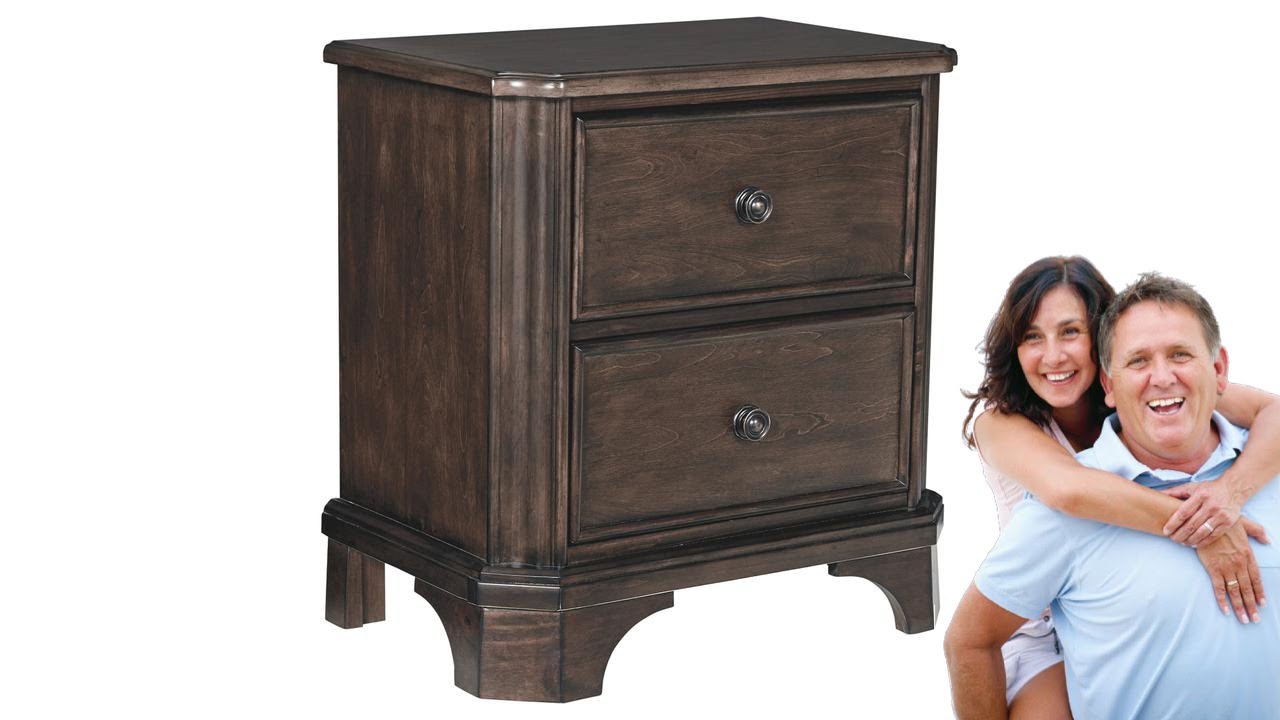 Ashley Adinton Two Drawer Night Stand (B517-92) | KEY Home - YouTube