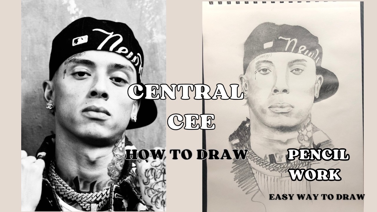 How to draw Central Cee 2025 / Central Cee face Sketch - YouTube
