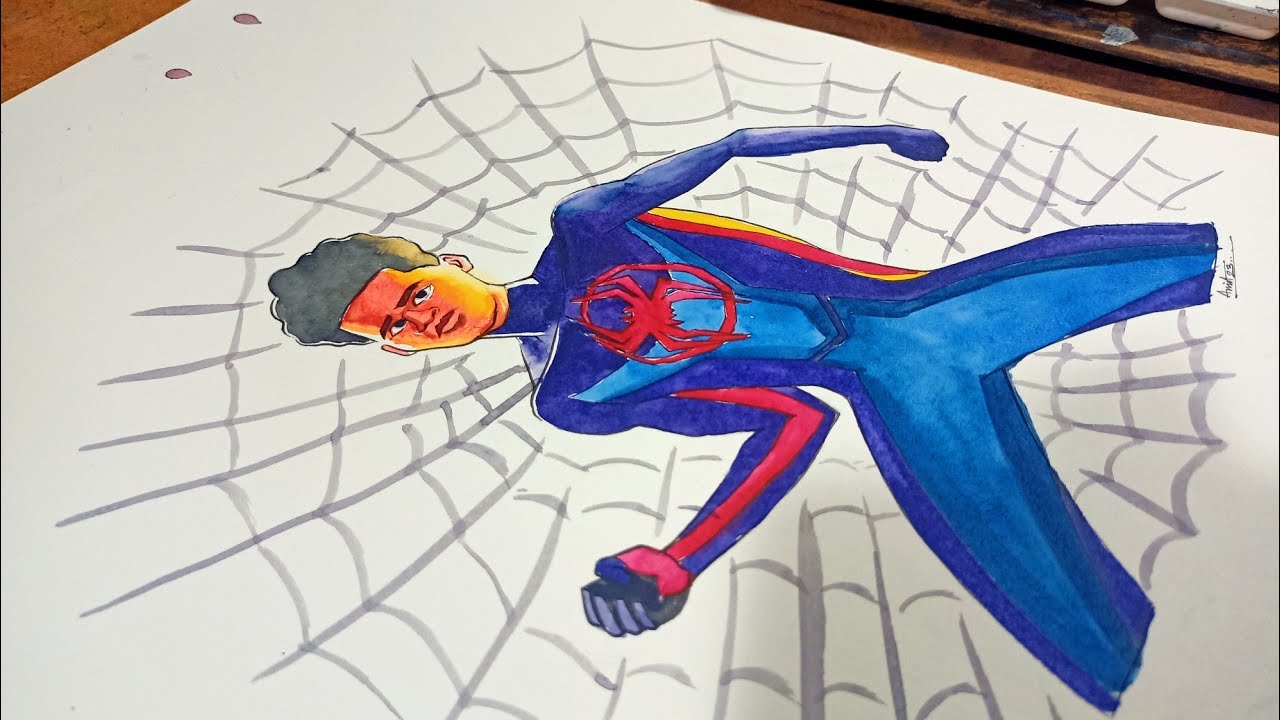 Spiderman drawing form Spiderman: Across the spider verse 🕸️🕷️ - YouTube