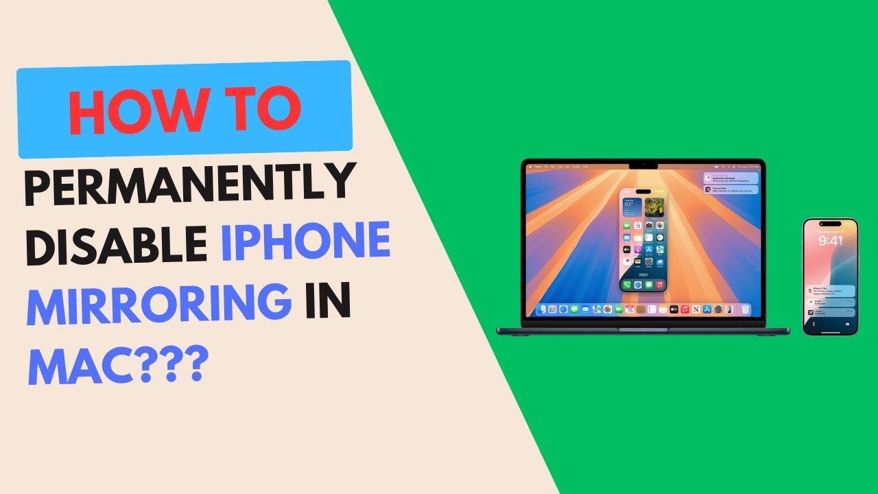 How to Disable iPhone Mirroring on Mac in macOS 15 Sequoia - YouTube