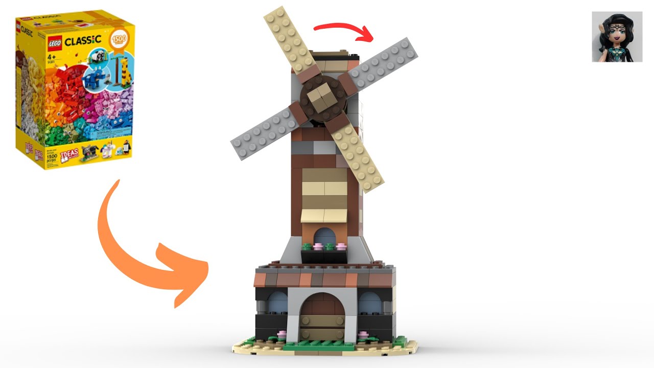 WINDMILL Lego classic 11011 ideas How to build - YouTube