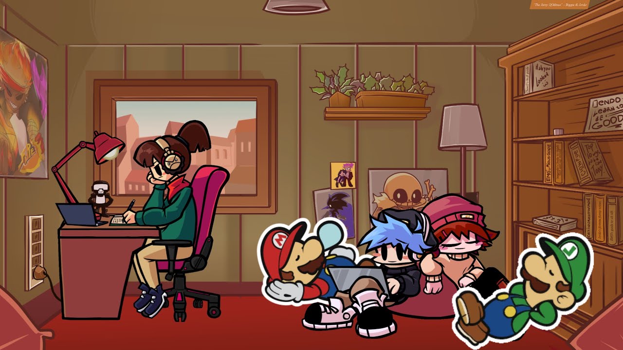 (FNF Lofi Girl)(Fanmade Song - Chilling Moments With Deams)(Ft Paper ...