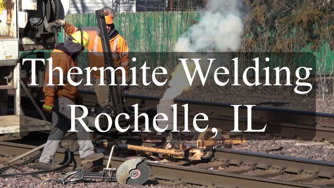 Railroad Thermite Welding - Rochelle, Illinois - Track work on the ...