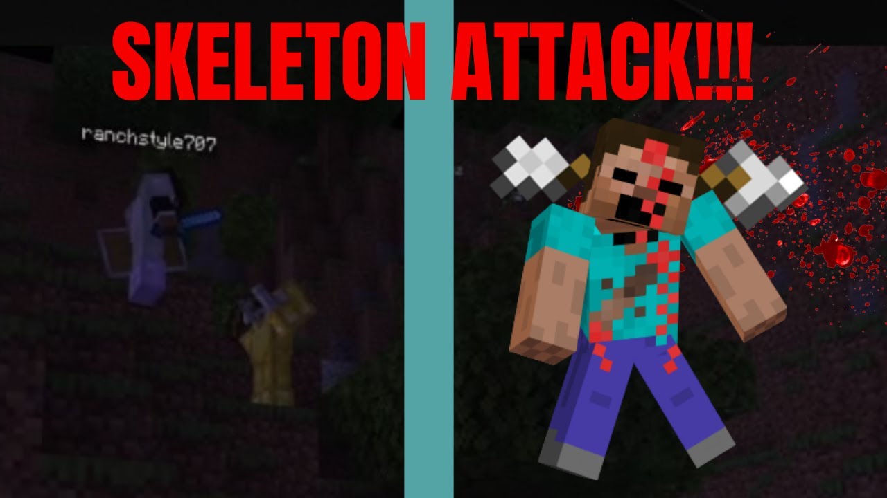 SKELETON ATTACK!!!! Minecraft w/ Gamperpug #4 - YouTube