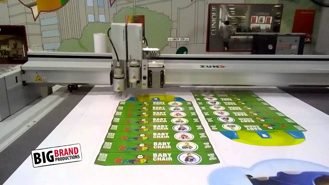 Snappi Chair Sign on HP Latex 360 printer and Zund Cutter - YouTube