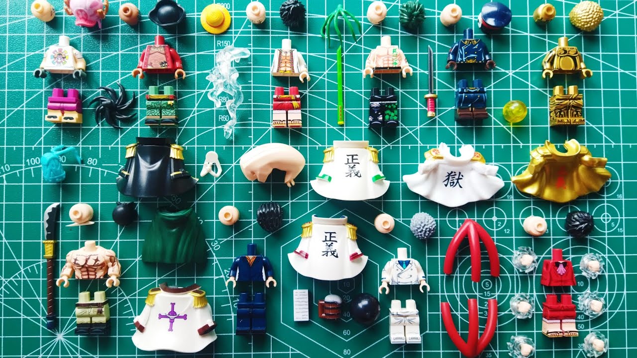 Built unofficial lego one piece marineford | sengoku, garp, shirohige ...