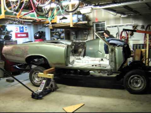 Re-uniting a 1967 GTO body with frame - YouTube