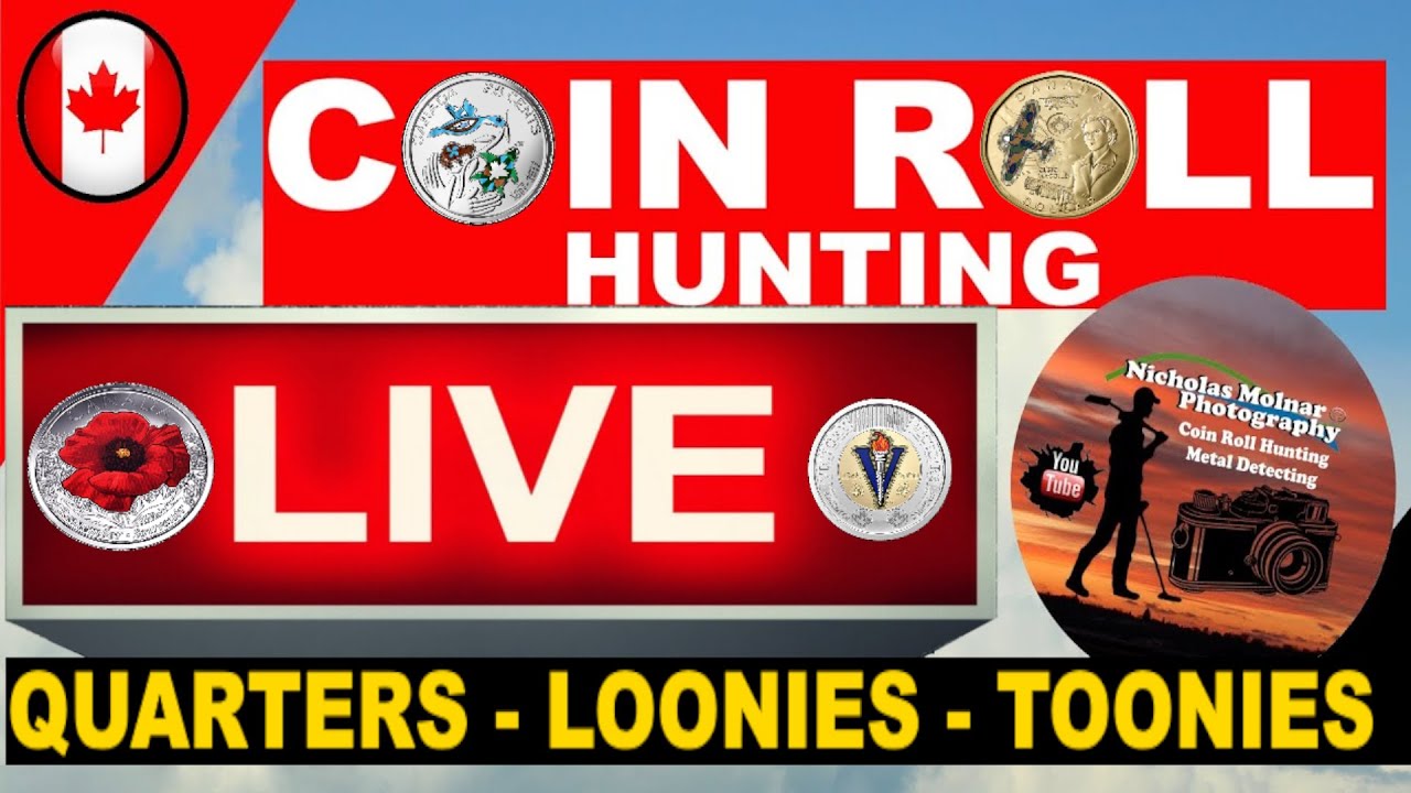 Coin Roll Hunting - Looking for Painted Coins Silver & More CRH! - YouTube