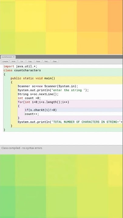 To count characters in string in java###coding #curious #javalanguage - YouTube