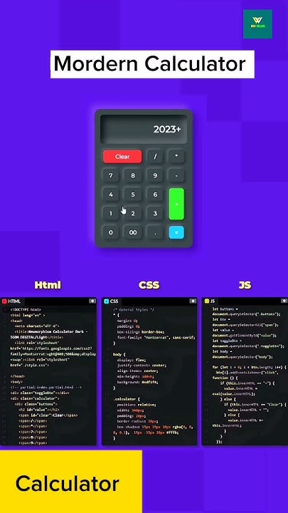 modern calculator using HTML CSS & Javascript #coding #coding #javascript #youtubeshort #short ...