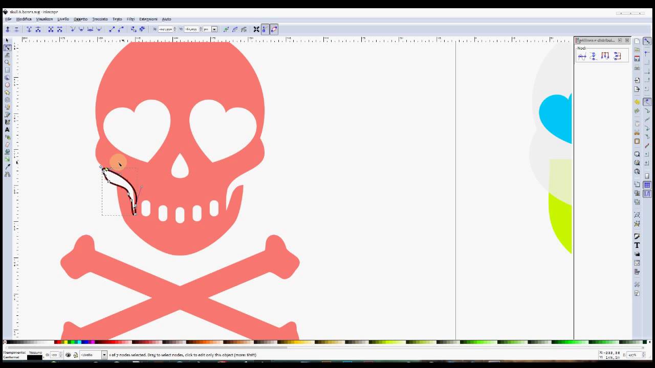 Skull & Bones tutorial - inkscape - YouTube