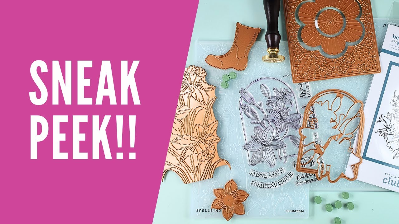 Sneak Peek Into February's Spellbinders Papercraft Clubs - YouTube