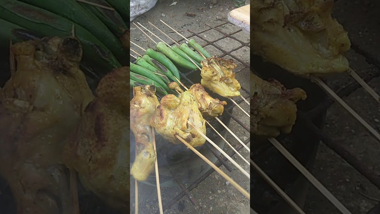 Inihaw na manok at okra - YouTube