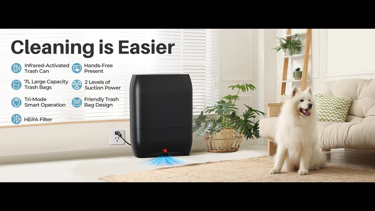 LyriFine Touchless Vacuum Automatic Dustpan - YouTube