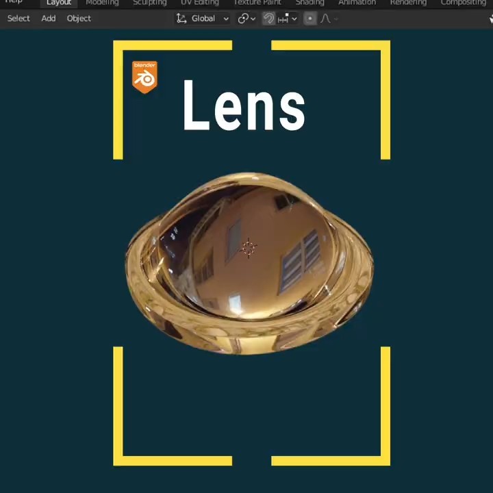 How to create a lens model in Blender #shorts #youtubeshorts #blender # ...