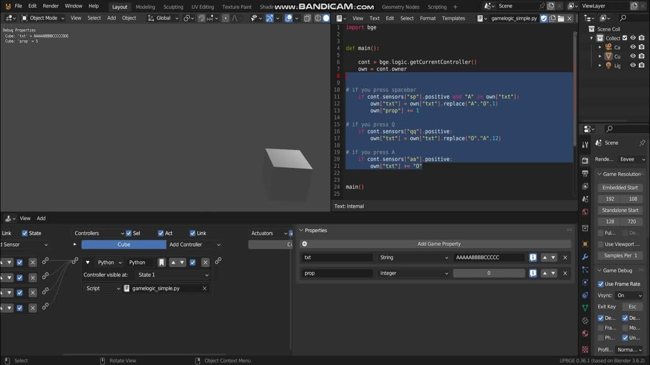 [UPBGE 0.36]Inventory System by Python String 1 - YouTube