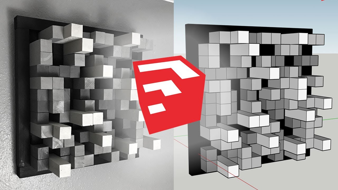 Google SketchUp FREE Tutorial- Acoustic Sound Diffuser - YouTube