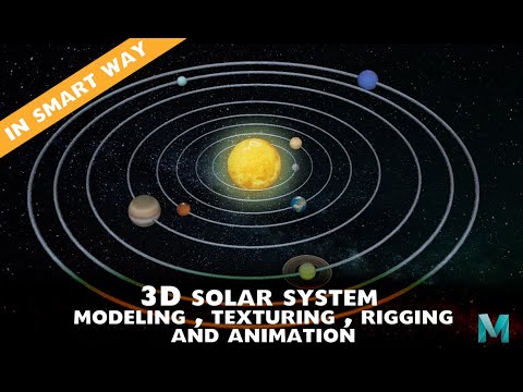 How to make 3D solar system in Autodesk Maya for beginner in easy and ...